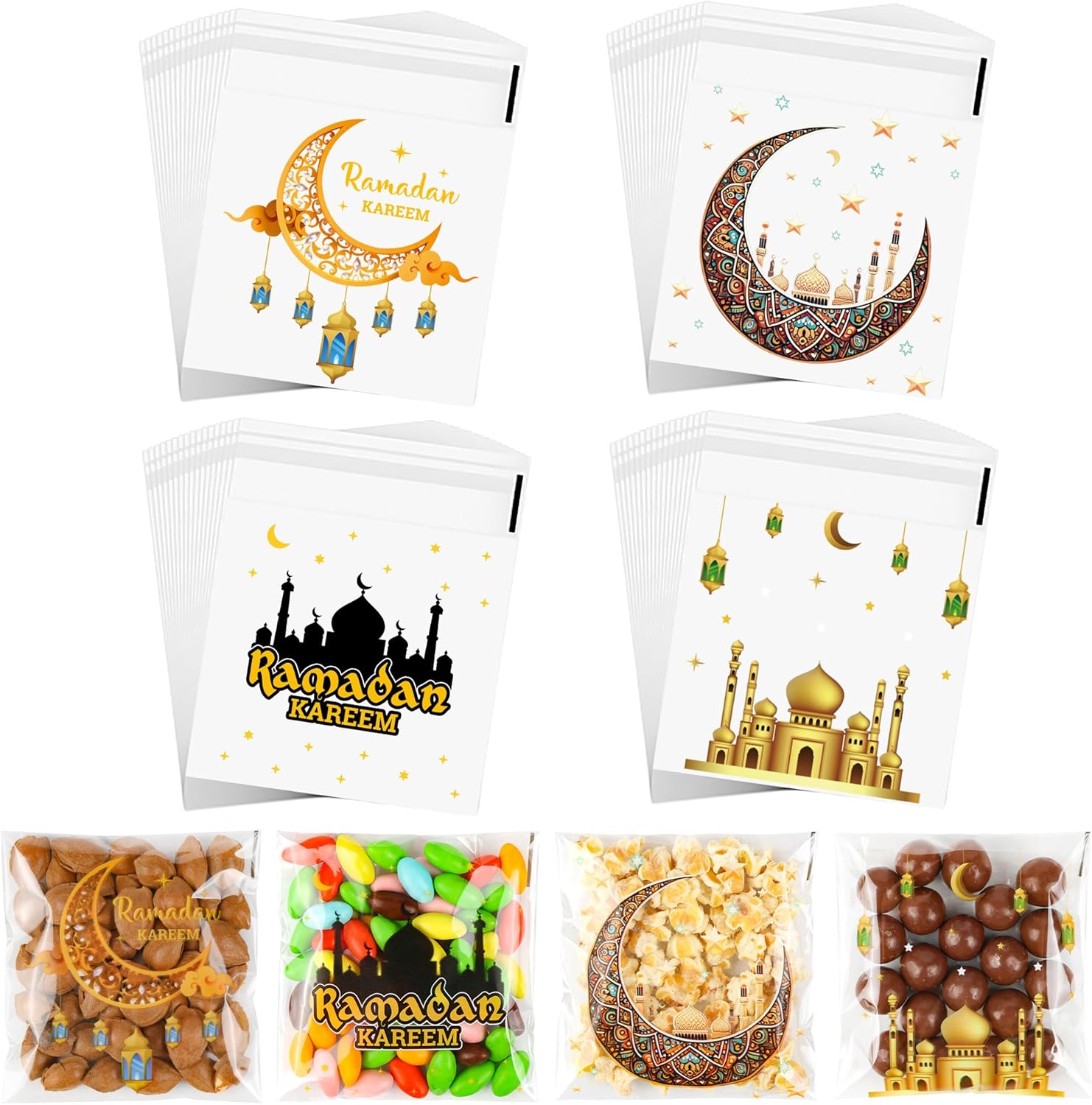 Amazon.com: ZYLOP Ramadan Gift Bags – 100 PCS Ramadan Goodie Bags, Eid ...