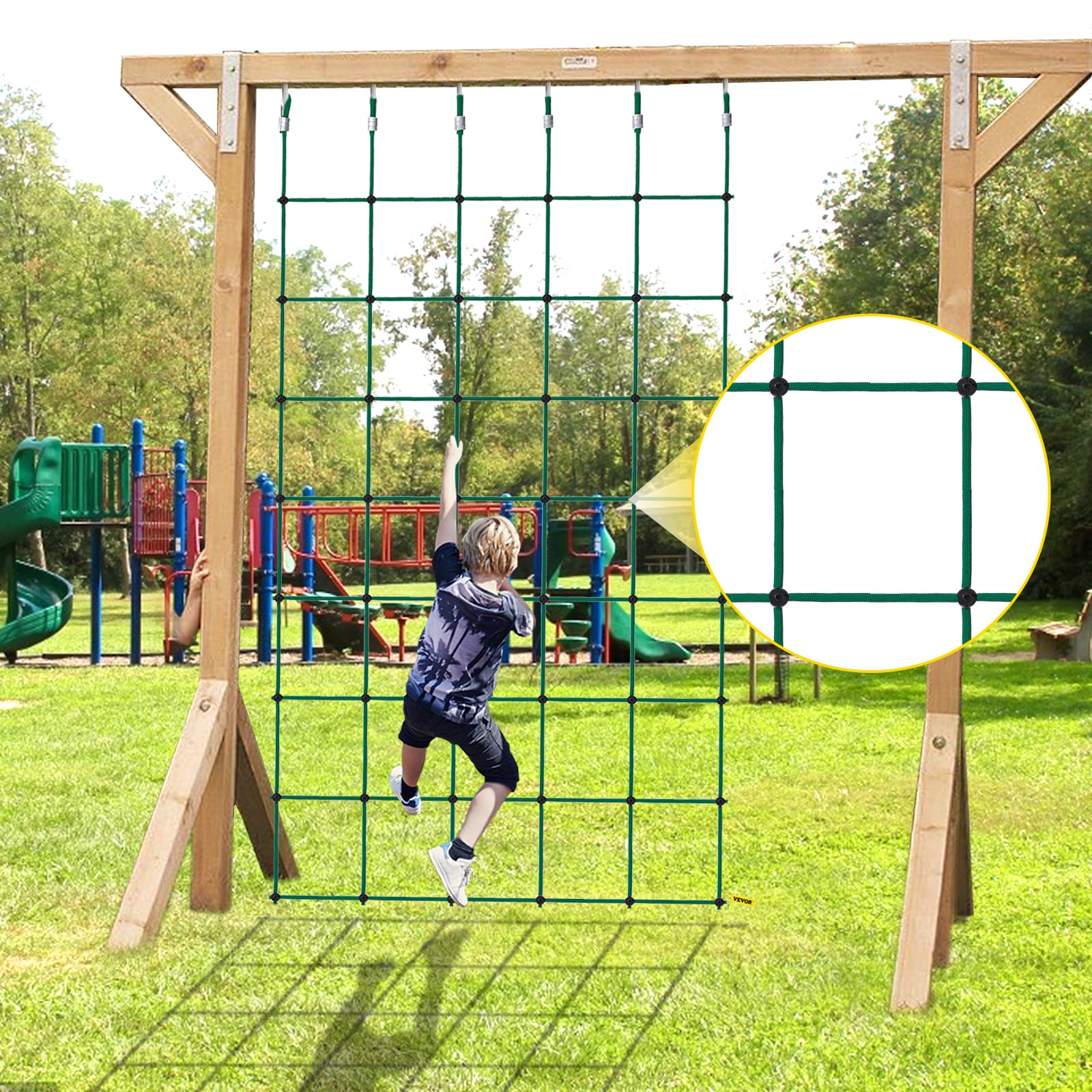 Amazon.com: VEVOR Climbing Cargo Net, 70" x 119" Climbing Net, Rope ...