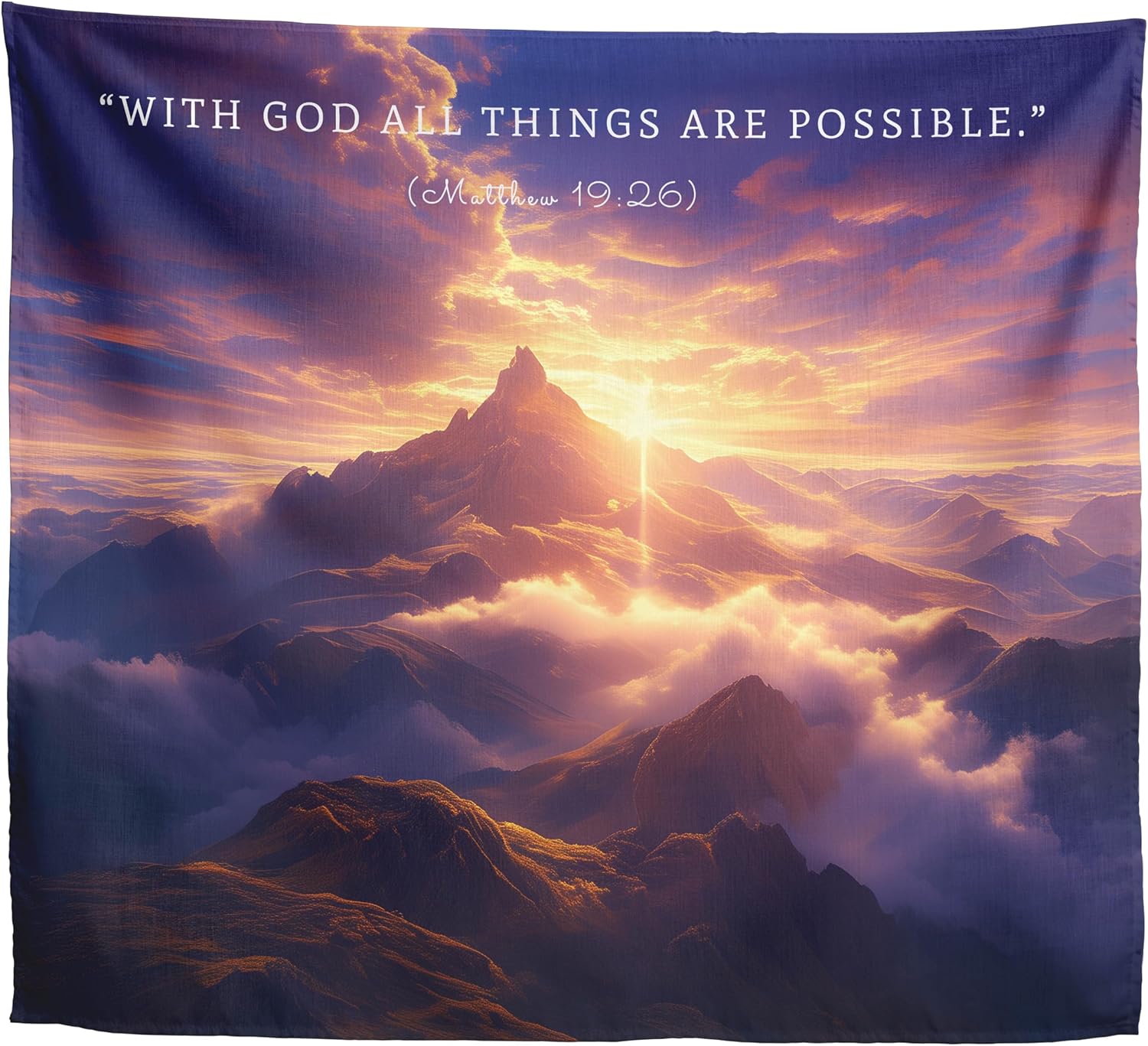Amazon.com: Xolytar Bible Verse Tapestry With God All Things Are ...