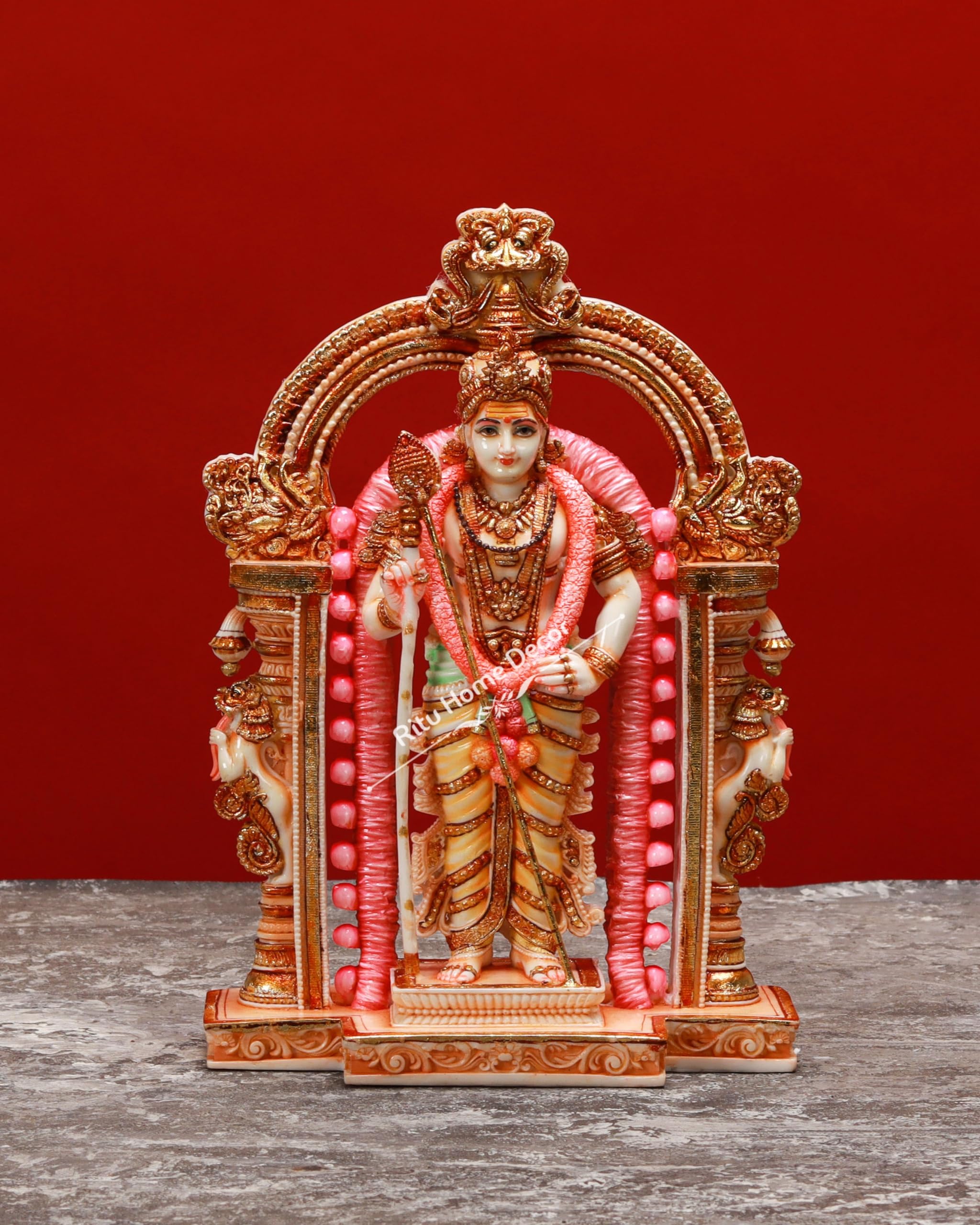 Buy Lord Kartikeya Multicolor Statue - Kumaraswamy Idol - Lord Murugan ...