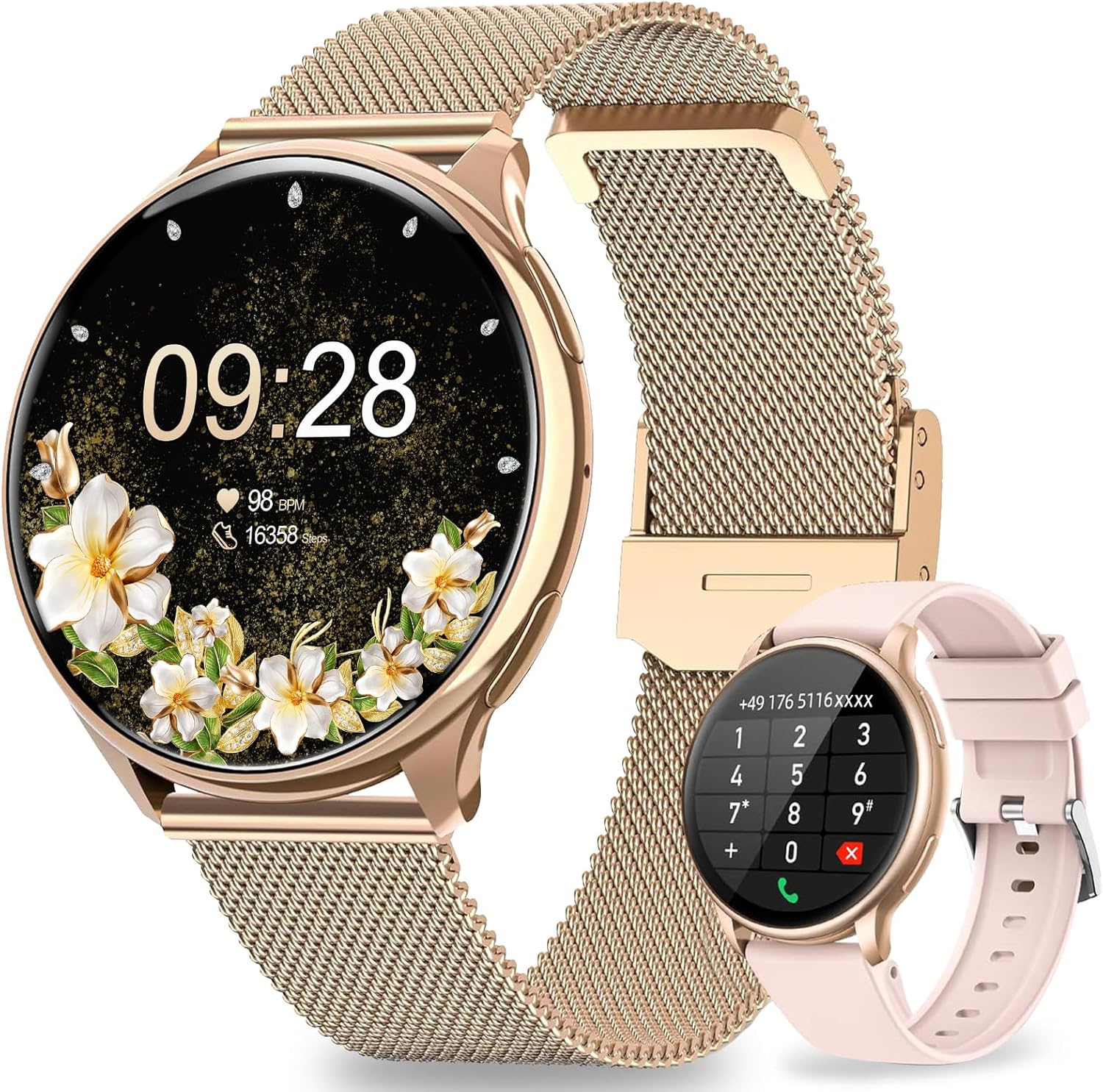 fitonyo Smartwatch for Women with Phone Function, 1.32" AMOLED Display ...