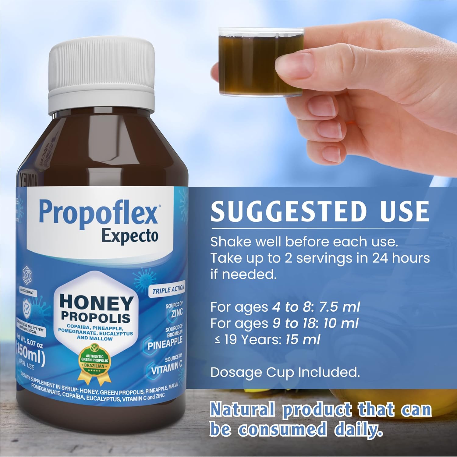 Beelife Propoflex Expecto – Jarabe para la tos Triple acción Jarabe ...