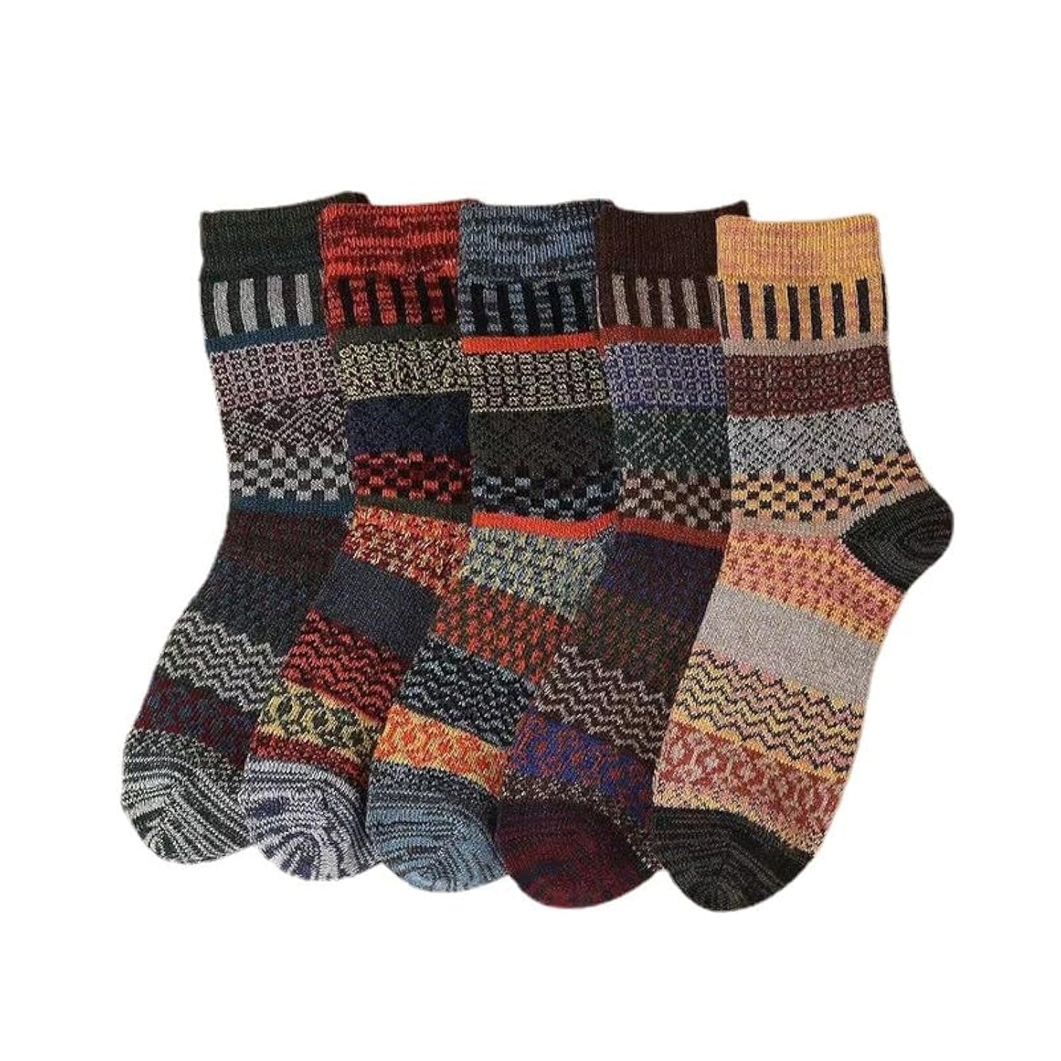 Amazon.com: Kelabia Vintage Thick Knit Wool Socks for Women Cottagecore ...