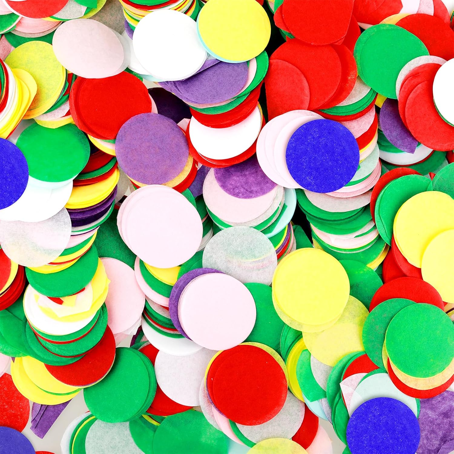 10000 Pieces 1 Inch Tissue Paper Confetti, Assorted Colored Confetti ...