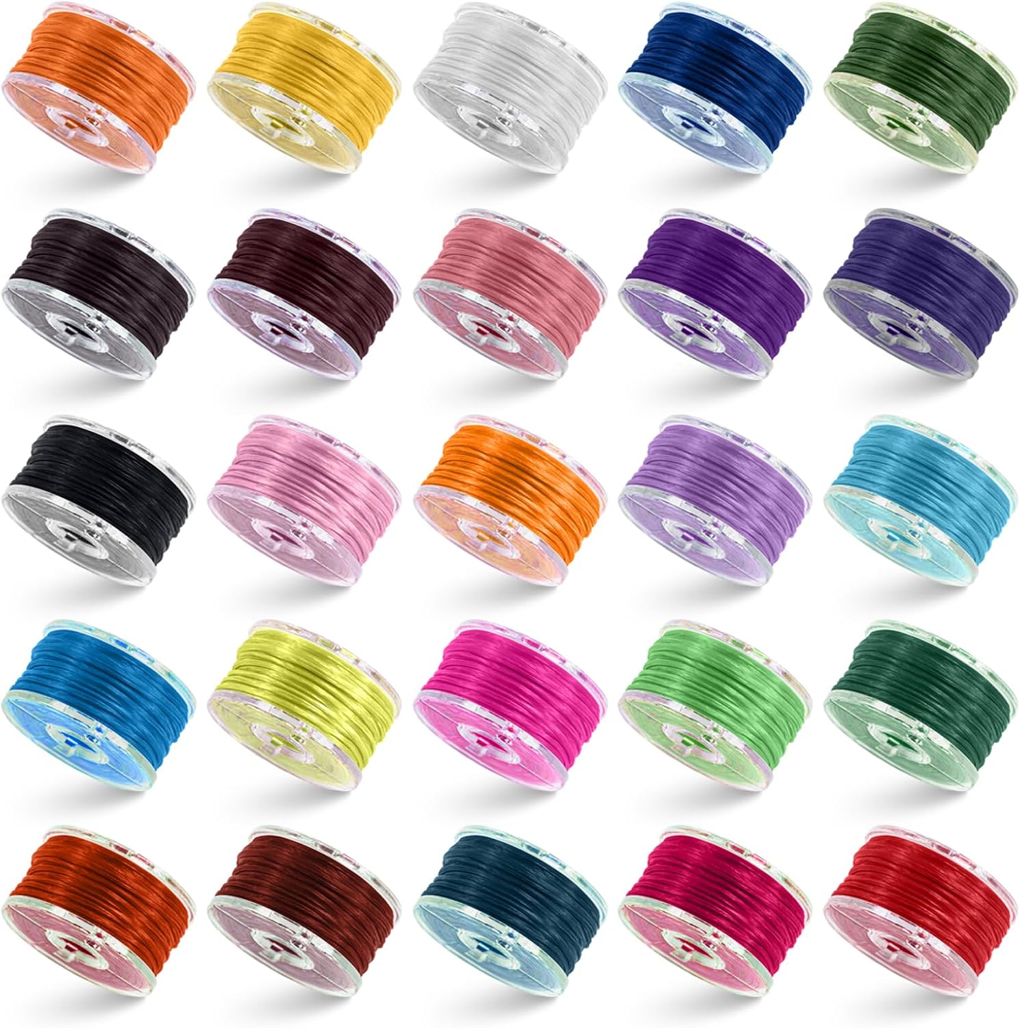 Amazon.com: SWEETQIAO 25 Colors Elastic String Set Stretchy String for ...