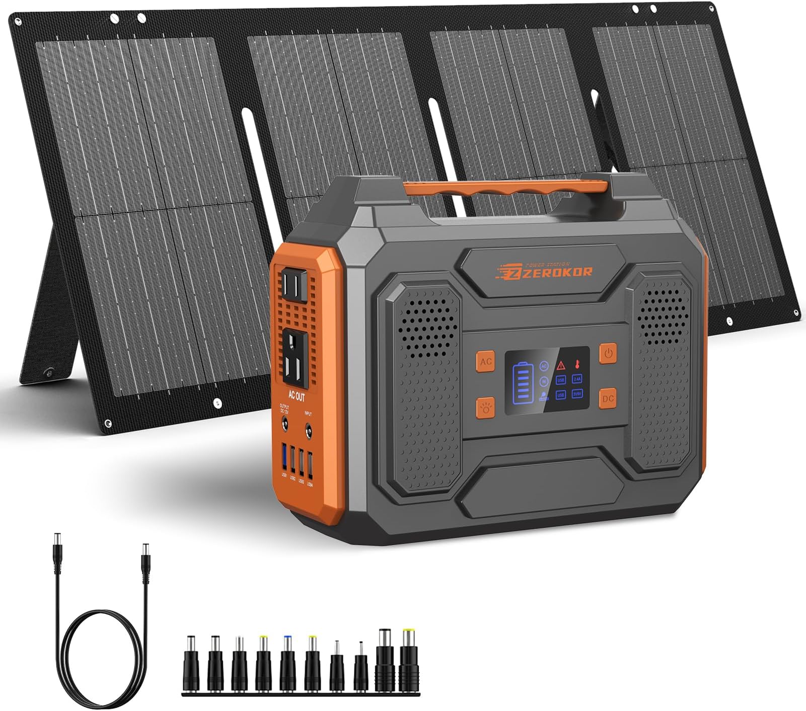 Amazon.com : Portable Solar Generator, 300W Portable Power Station with ...