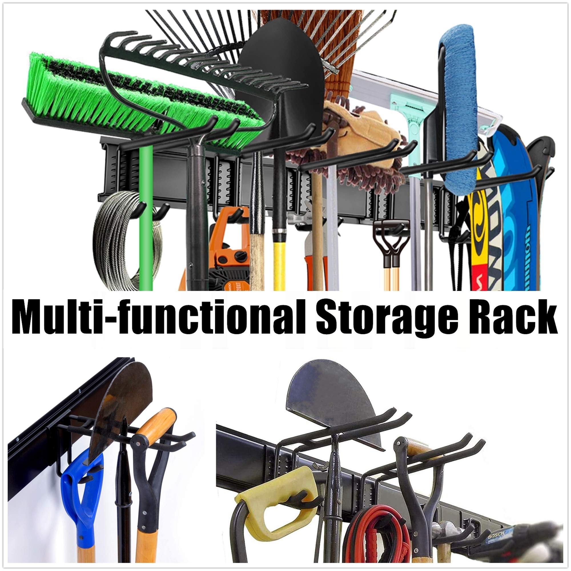 Snapklik.com : Wall Mount Tool Organizer, Mop And Broom Holder, Garage ...