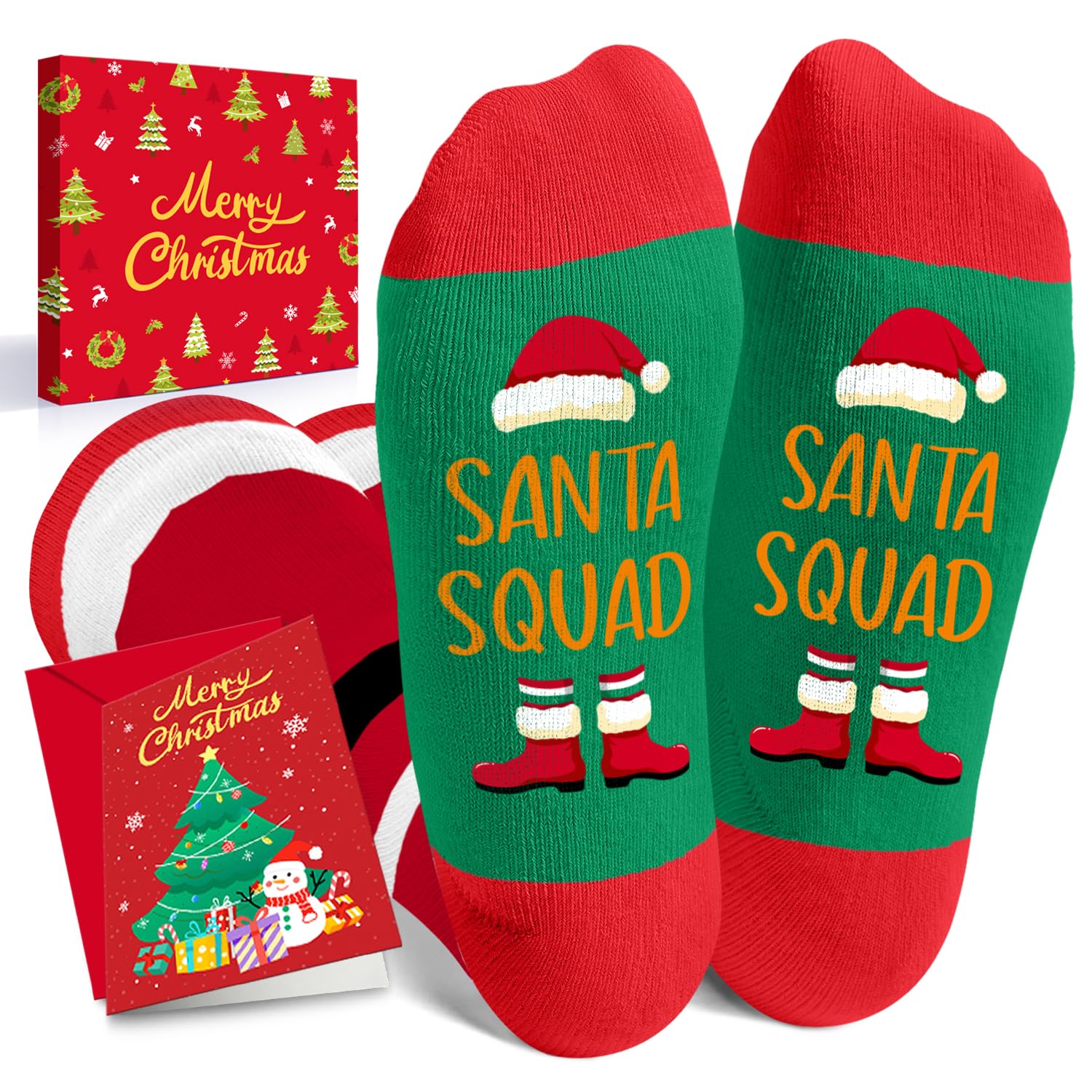 Amazon.com: HAPPYPOP Christmas Gifts Santa Socks for Women - Holiday ...