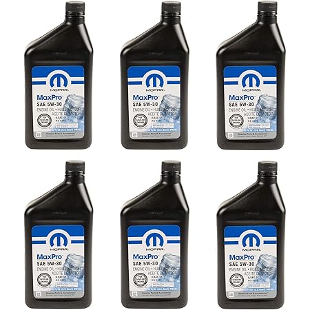 Amazon.com: Mopar Chrysler Dodge Jeep Ram Six Quarts of SAE 5W-30 ...