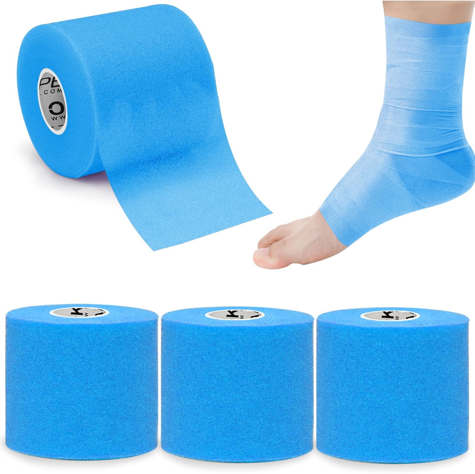Amazon.com: OK TAPE Pre Wrap Tape (4-Rolls, 120 Yards) - Athletic Foam ...