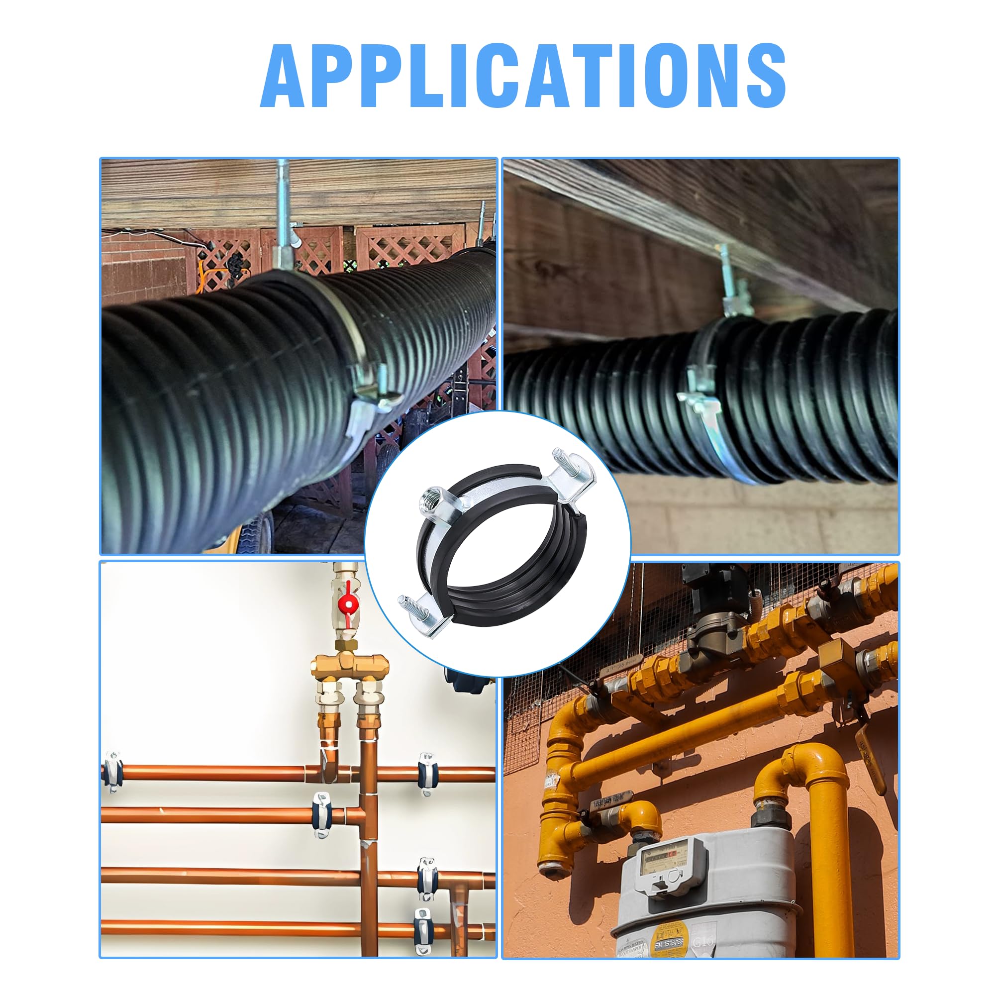 Snapklik.com : PEROMI 10 PCS Split Ring Pipe Hanger Heavy Duty ...