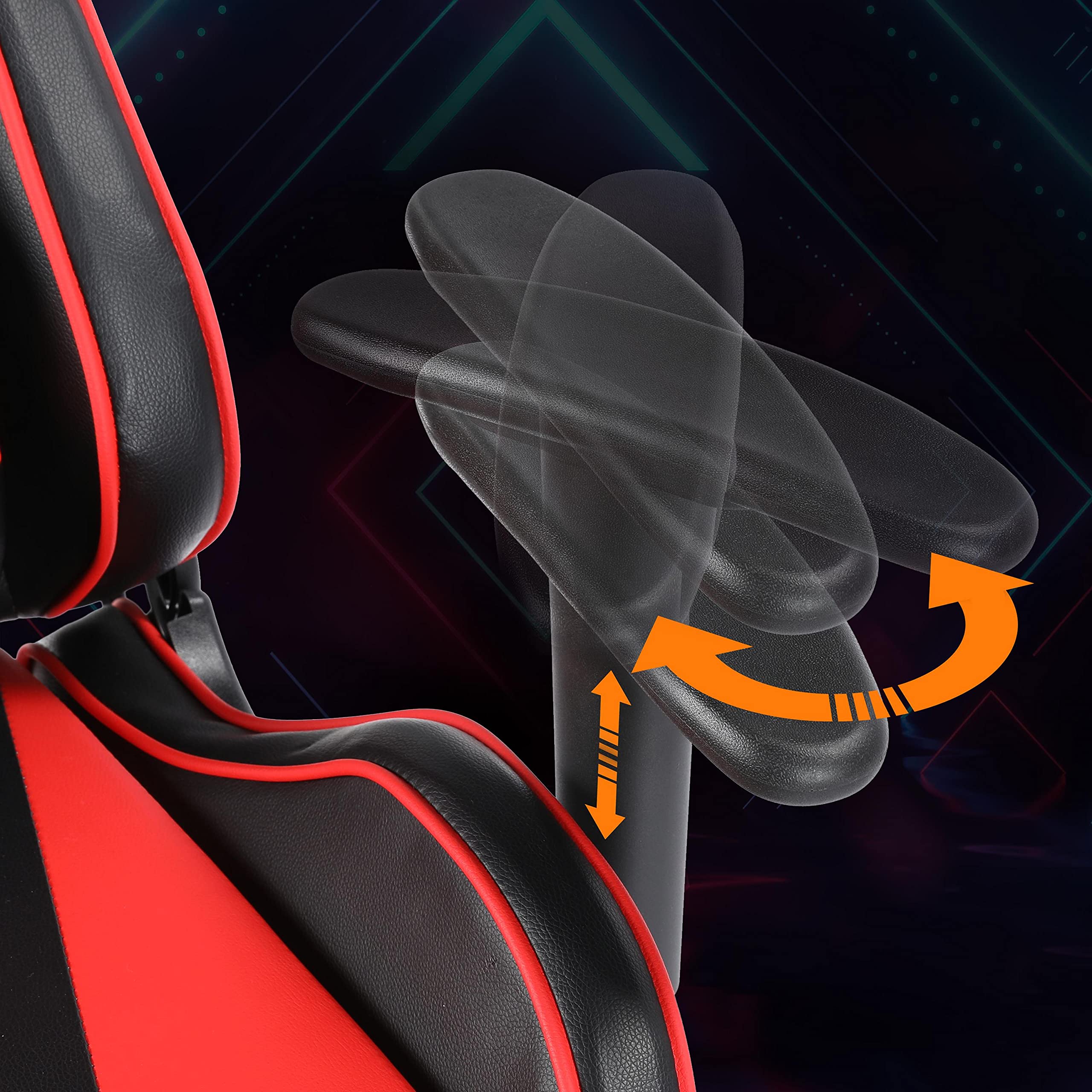 Yaheetech Ergonomic Gaming Chair Swivel Reclining Racing Chair Computer ...