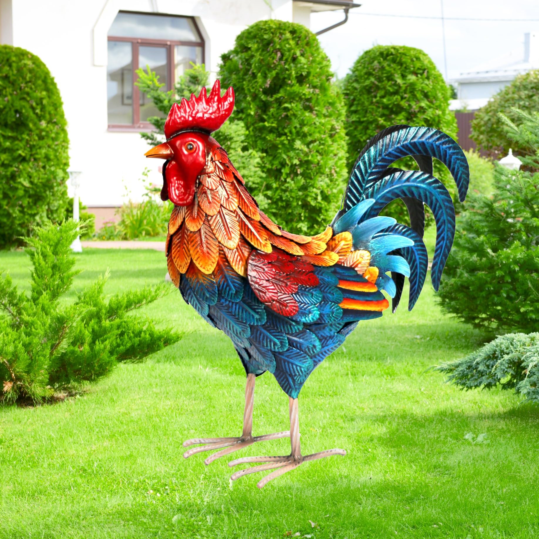 Outdoor Rooster Sculpture
