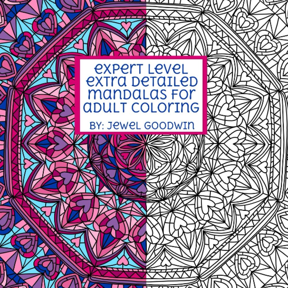 Amazon.com: Expert Level Extra Detailed Mandalas For Adult Coloring ...