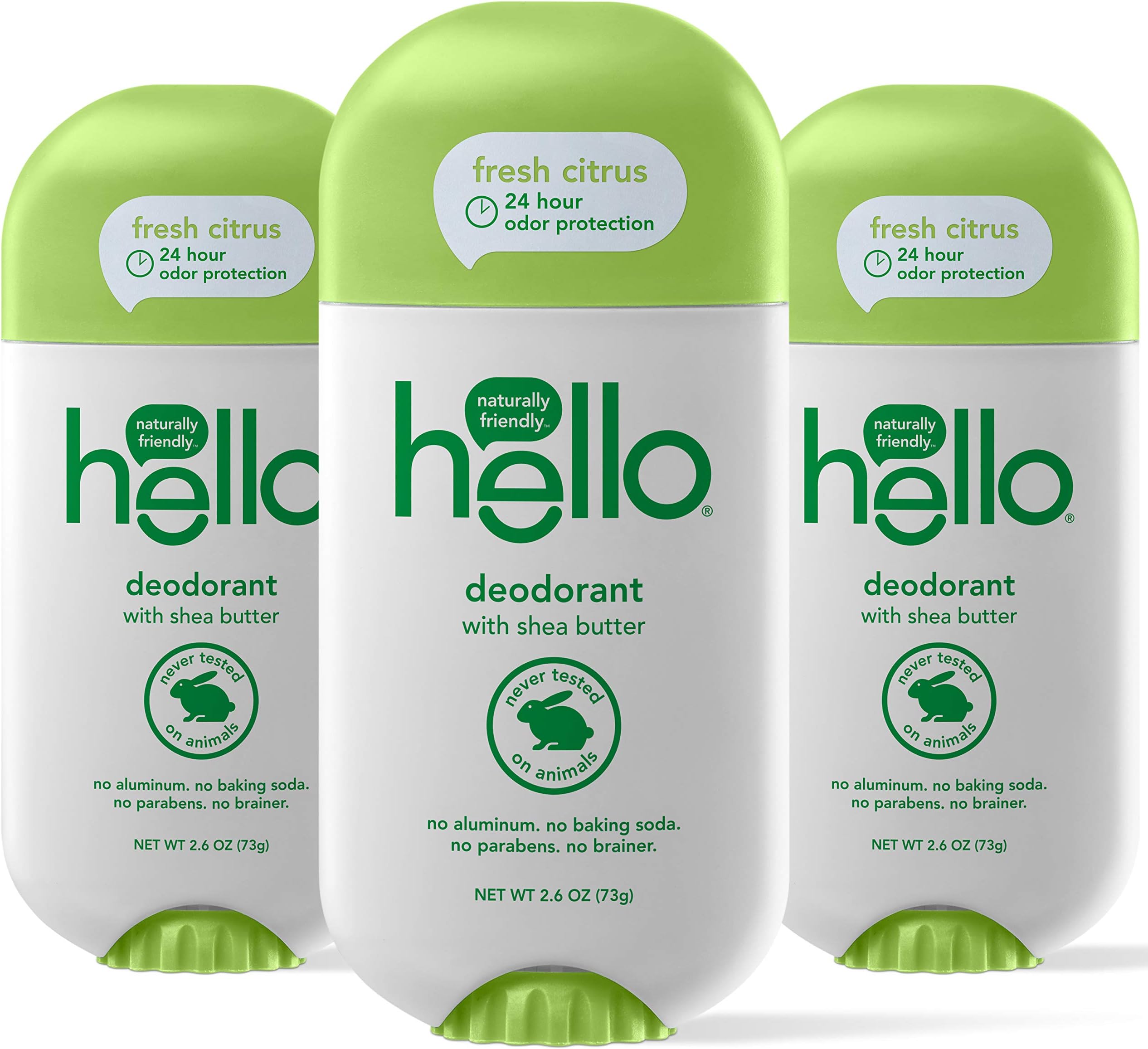Amazon.com : hello Shea Butter Fresh Citrus Deodorant for Women and Men ...