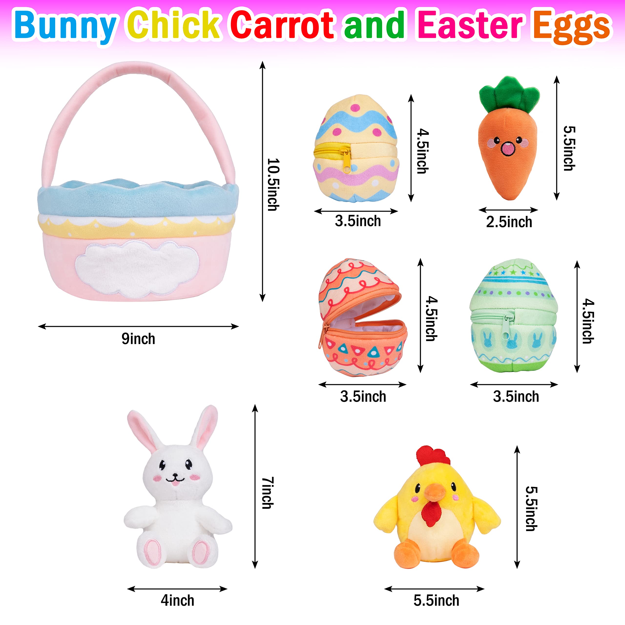 Snapklik.com : LUBOT Stuffed Easter Basket For Toddler Baby Kids