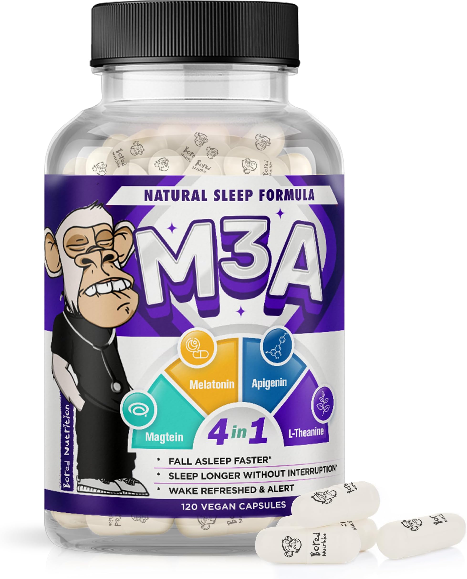 Amazon.com: M3A Sleep Support - Magtein, Apigenin Melatonin with L ...