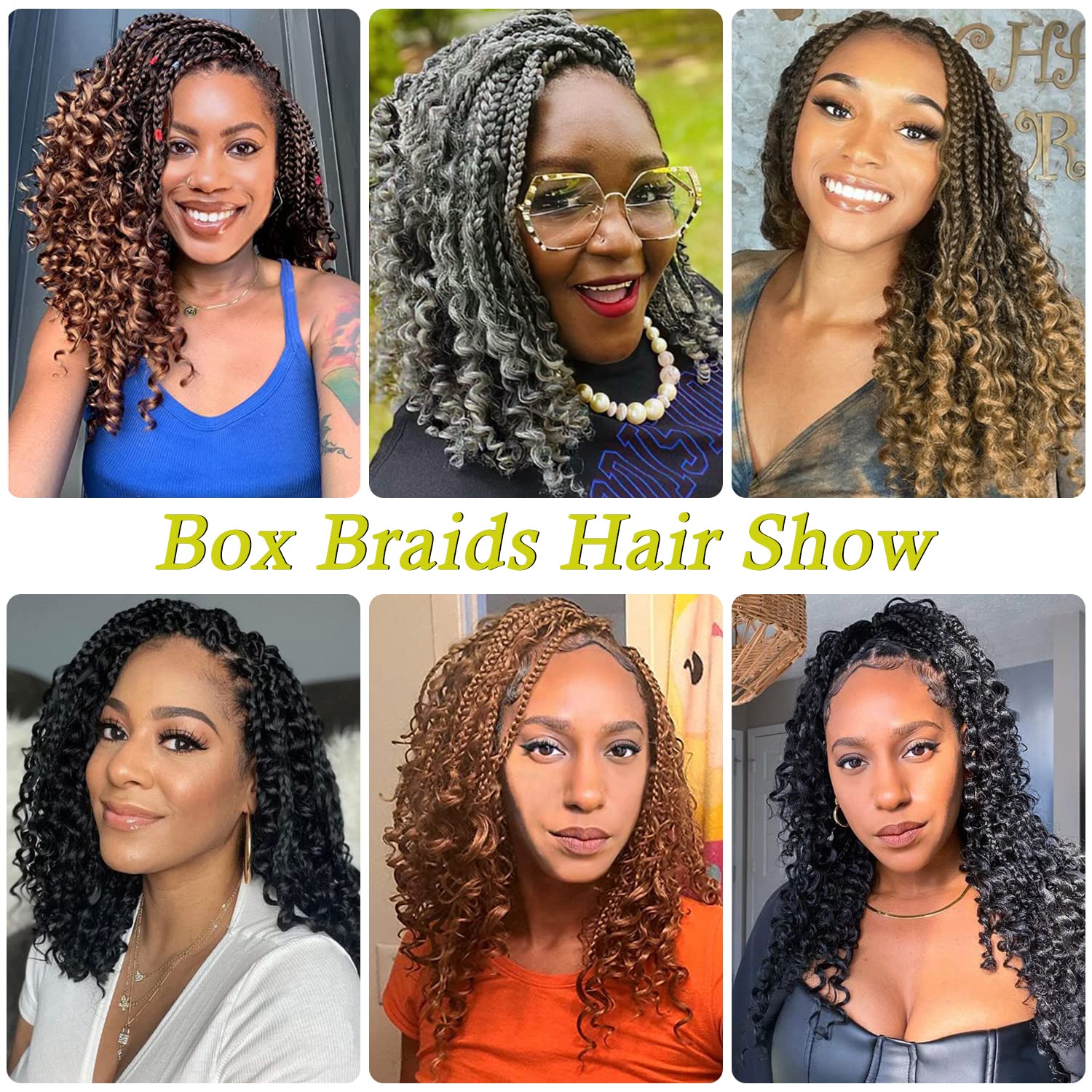 Goddess Box Braids Crochet Hair 12 Inch 7packs Crochet Hair for Black ...