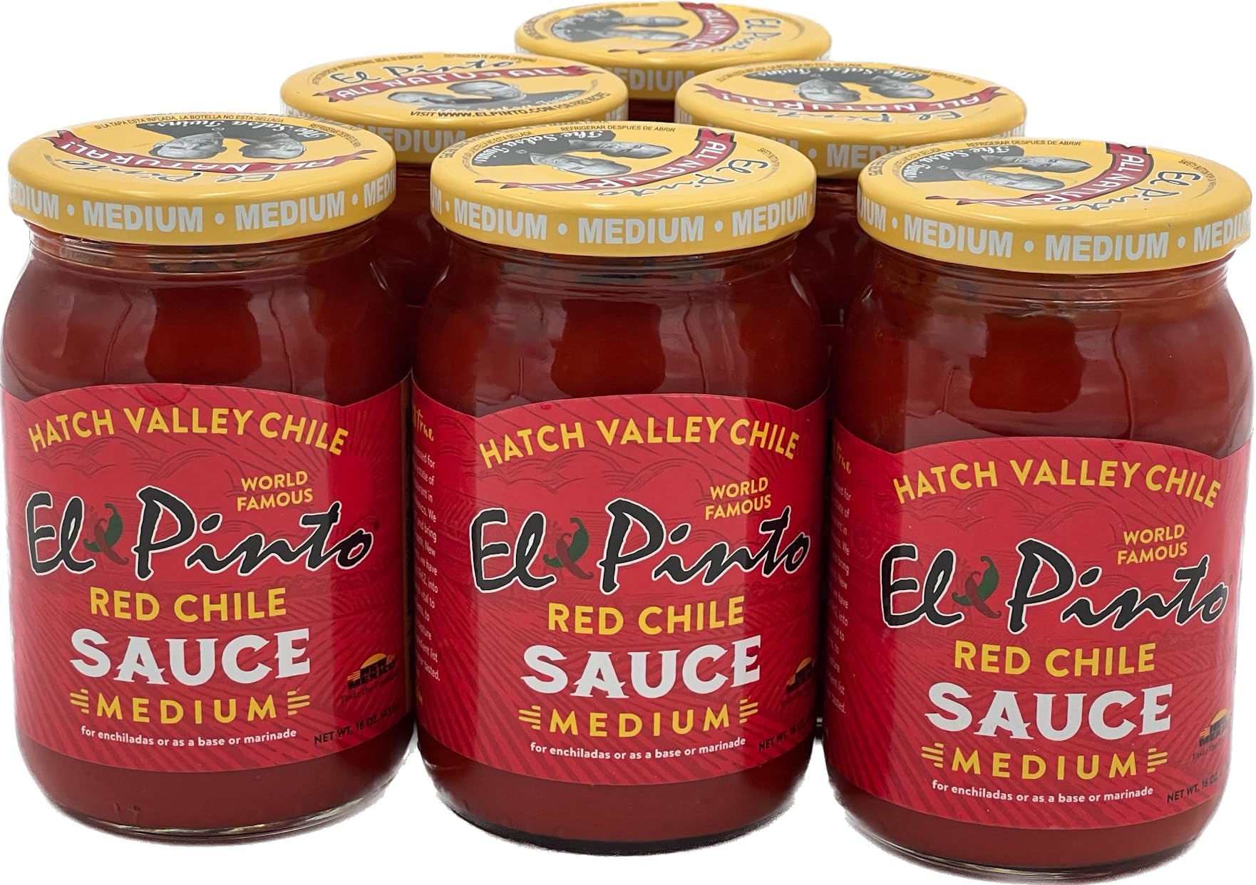 Amazon.com : El Pinto Red Chile Sauce, Medium, 16 Ounce (Pack of 6 ...