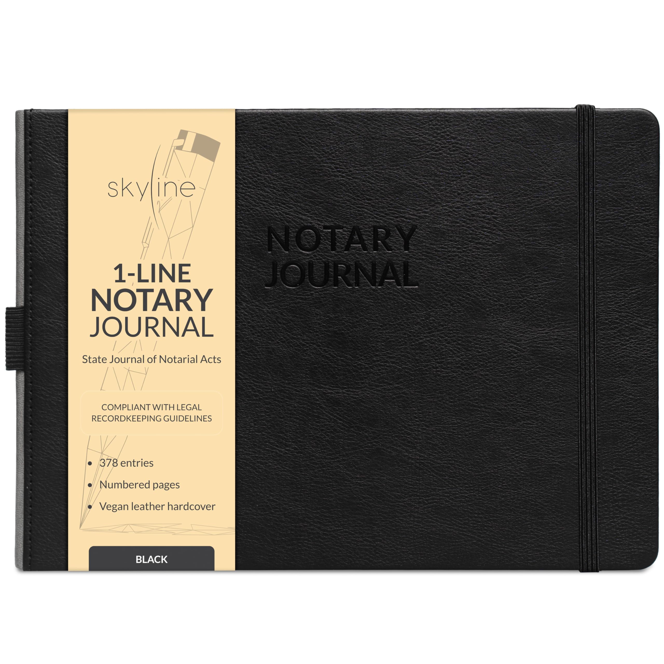 Snapklik.com : Skyline 1-Line Notary Journal Official Notary Public ...