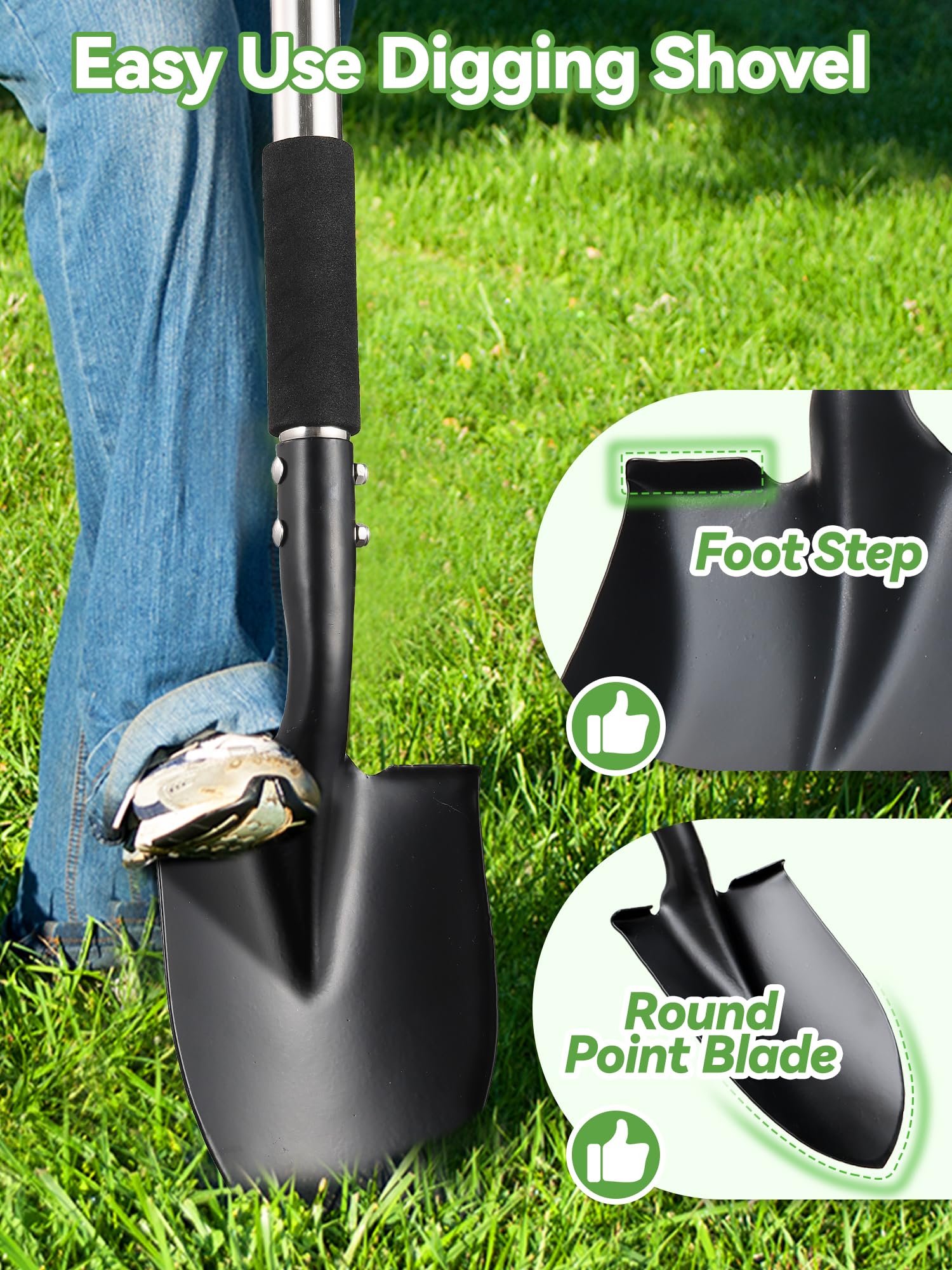 Snapklik.com : Shovel, 31 Inch Small Shovels For Digging Gardening ...