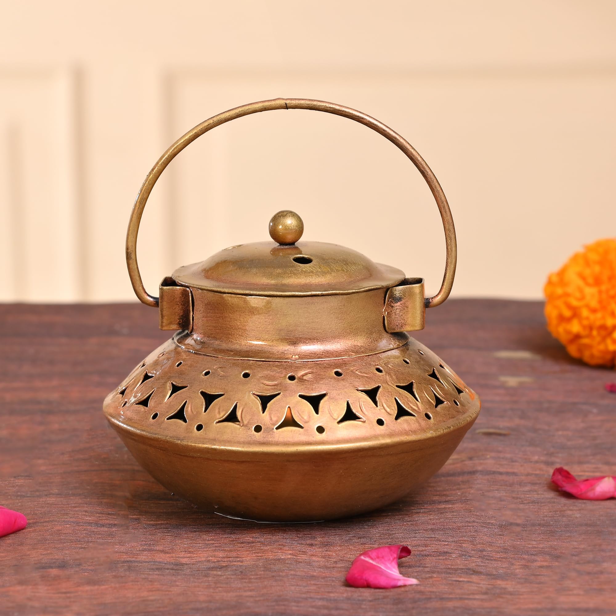 Buy Craftvatika Iron Degchi Dhoop Holder and Antique Items Tealight ...