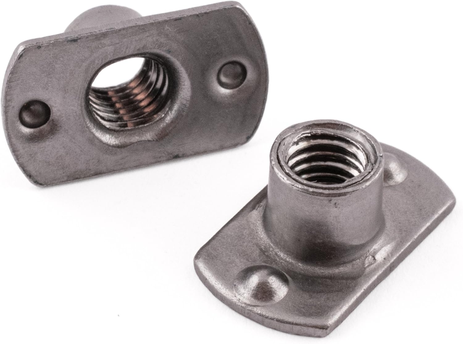 SD Products SBT-6B-50 M6 Slab T-Nuts, Mild Steel, 2 Above Base Weld Pips, Pack of 50, Self ...