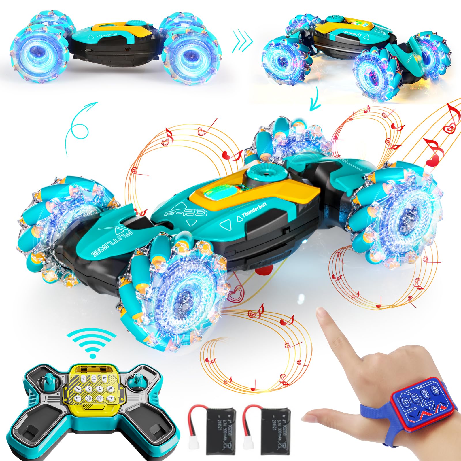 Amazon.com: WOYAOHJK Remote Control Car, RC Gesture Control Stunt Car ...