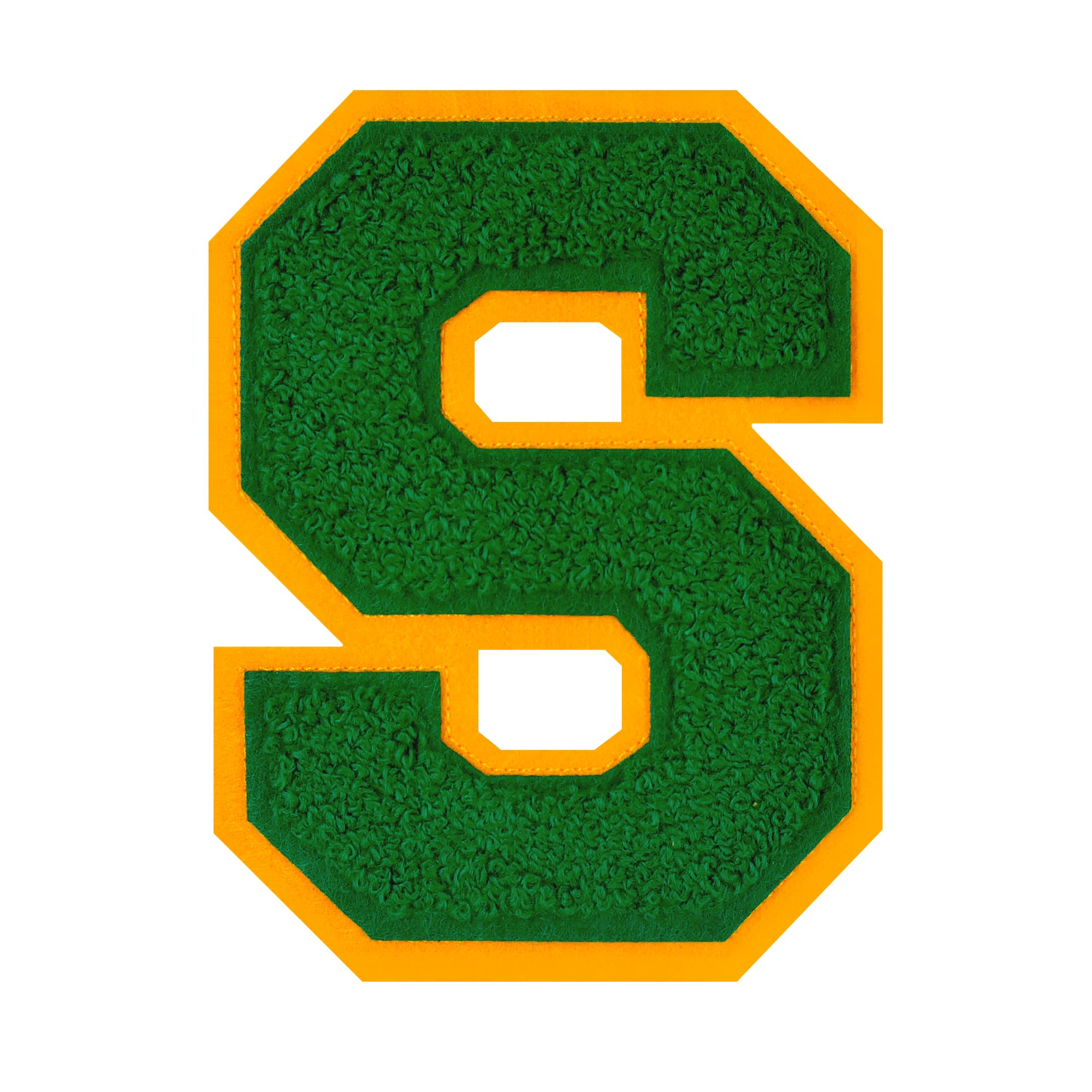 Amazon.com: 4.5” Iron on Letter Patches Green Chenille Letter Patches ...