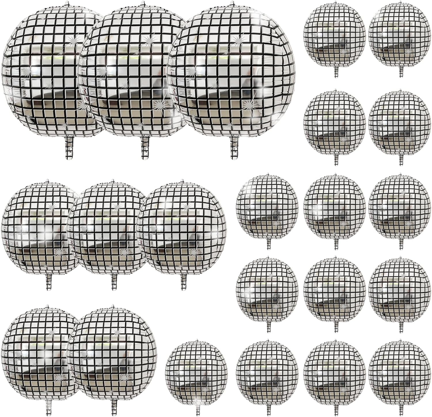 Amazon.com: 22Pcs Disco Ball Balloons - Different Sizes: 32' 22' 10 ...