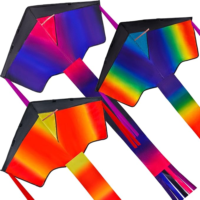 Amazon.com: Joyin 3PCS Delta Kites for Adults & Kids, Easy to Fly ...