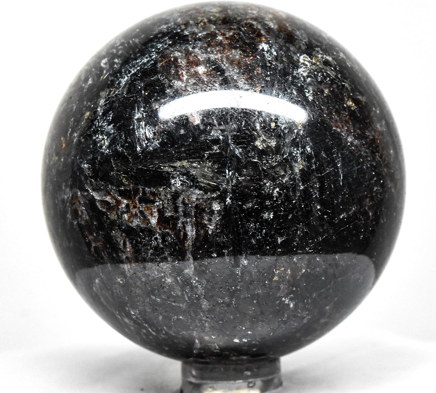 Amazon.com: 2.25" Astrophyllite with Garnet Sphere Natural Blue Flash ...