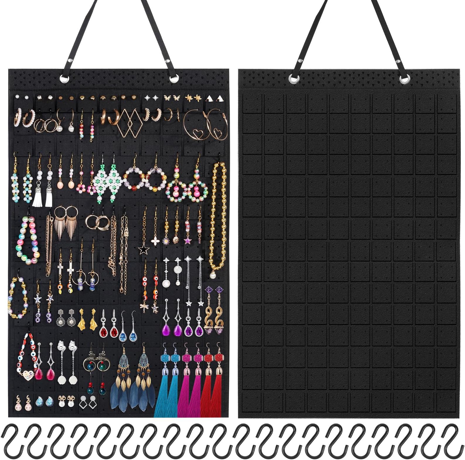 Amazon.com: Resovo Hanging Earrings Organizer, Earring Holder & 20 ...