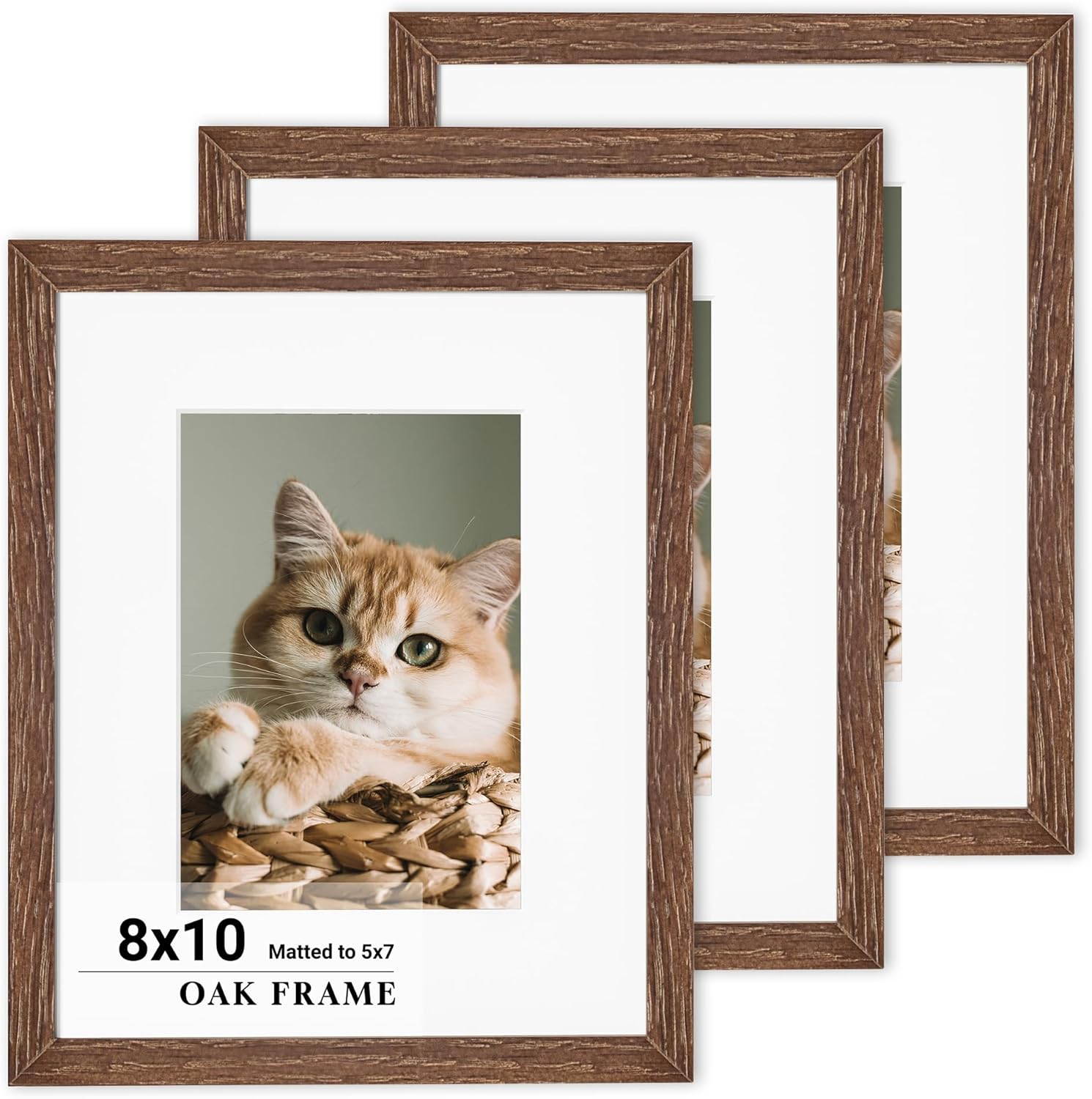 Amazon.com - Heimlove 8x10 Picture Frame,Premium Solid Oak Wood Frames ...