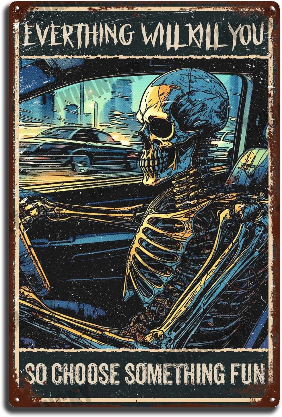 Amazon.com: Hot Rod Prayer Vintage Style Metal Signs As Wall Decor ...