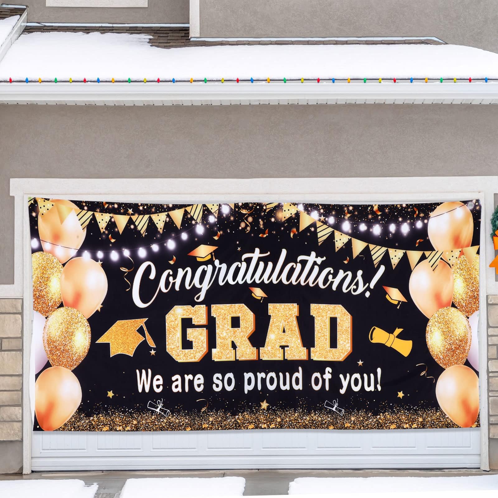 Amazon.com: Moukeren 2024 Large Graduation Garage Door Banner ...