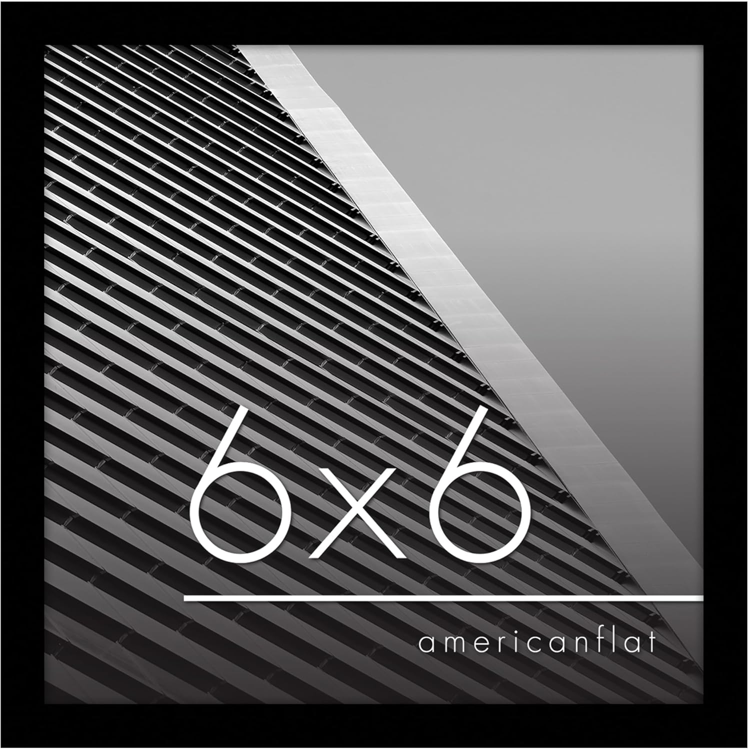 Amazon.com - Americanflat 6x6 Picture Frame in Black - Thin Border ...