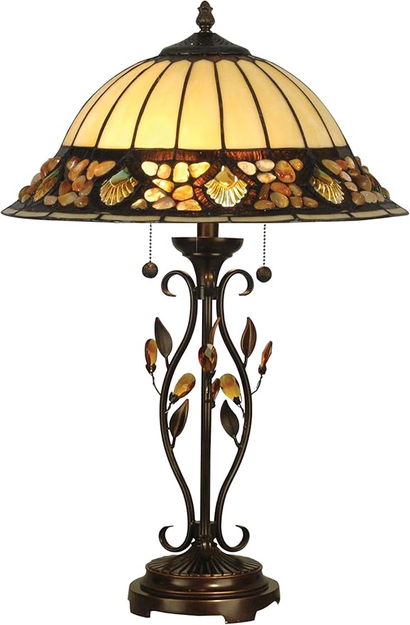 Dale Tiffany TT90172 Pebblestone Table Lamp, Antique Golden Sand and ...