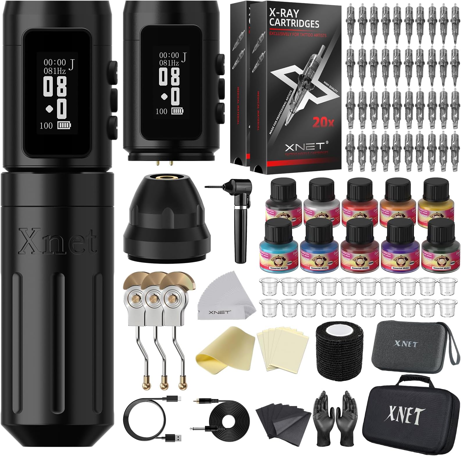 Amazon.com: Tattoo Kit - Xnet Plus Tattoo Gun Complete Tattoo Machine ...