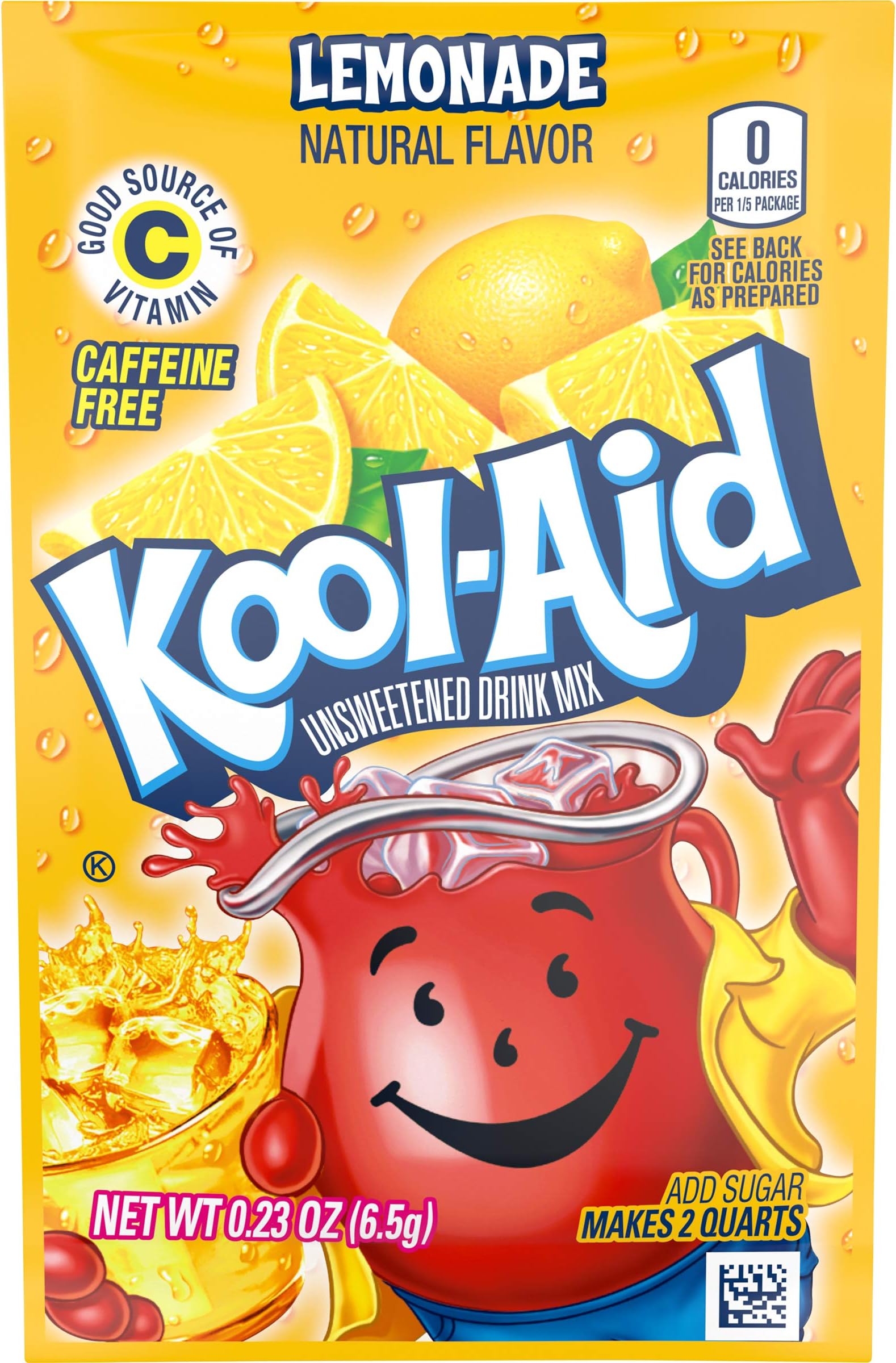 Amazon.com : Kool Aid Lemonade Drink Mix (96 Packets) : Powdered Soft ...