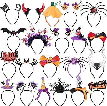 Amazon.com: BQTQ 21 Pieces Halloween Headbands Halloween Element ...