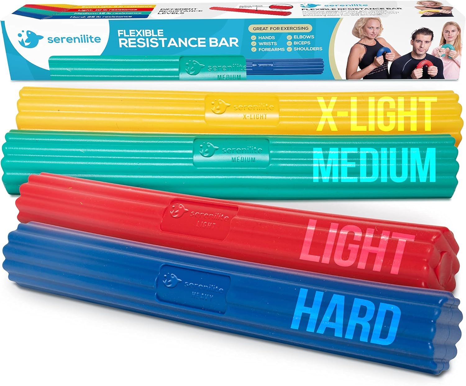 Serenilite Flexible Resistance Bar | Grip Strength Trainer, Resistance ...