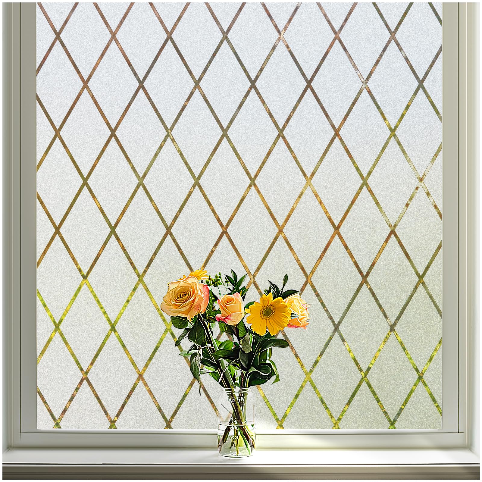 Lifetree Window Film Privcay: Frosted Film for Glass Windows Grill ...