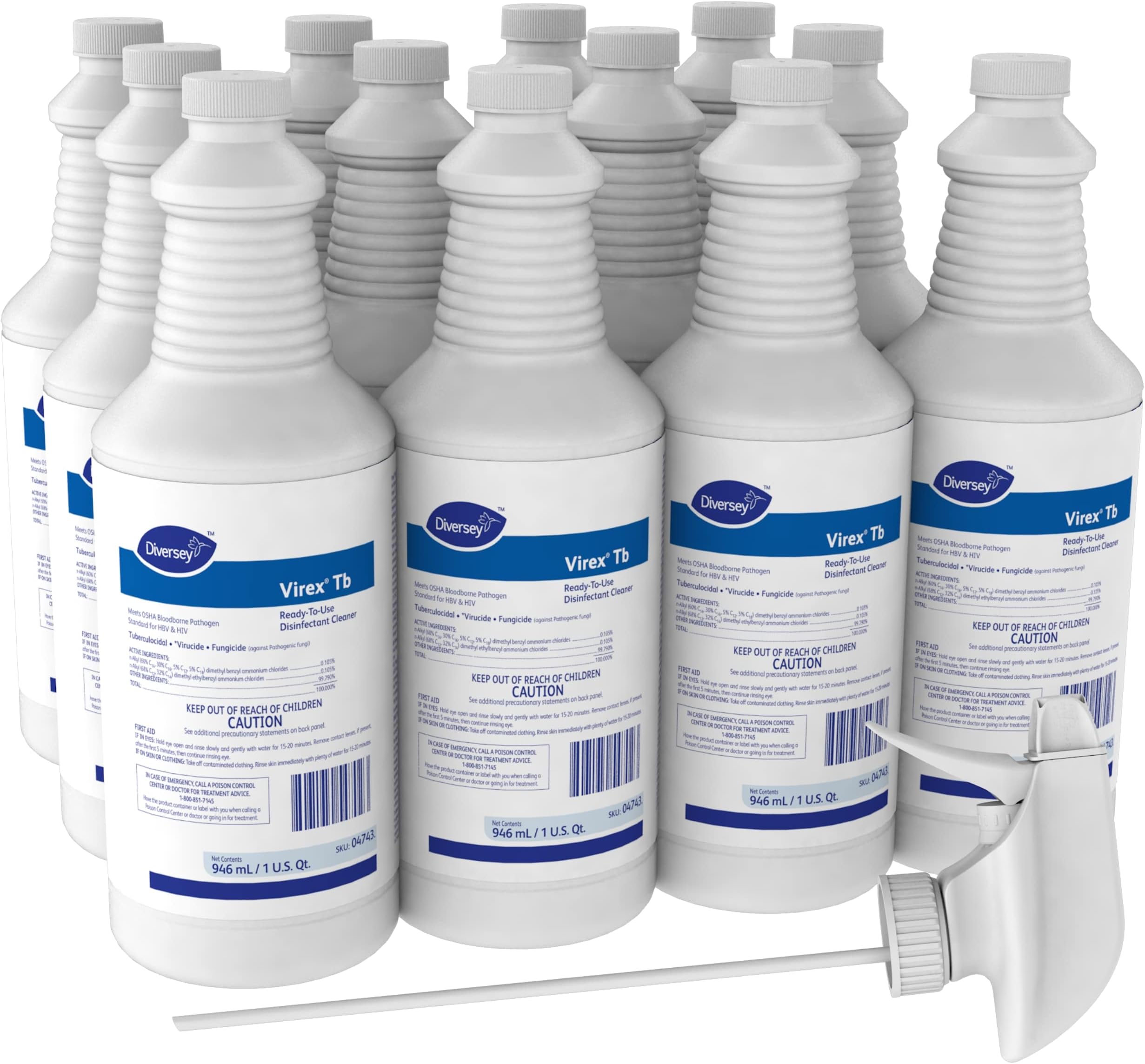 Amazon.com: Spartan NABC Non-Acid Bathroom Cleaner RTU 32oz Bottle Case ...