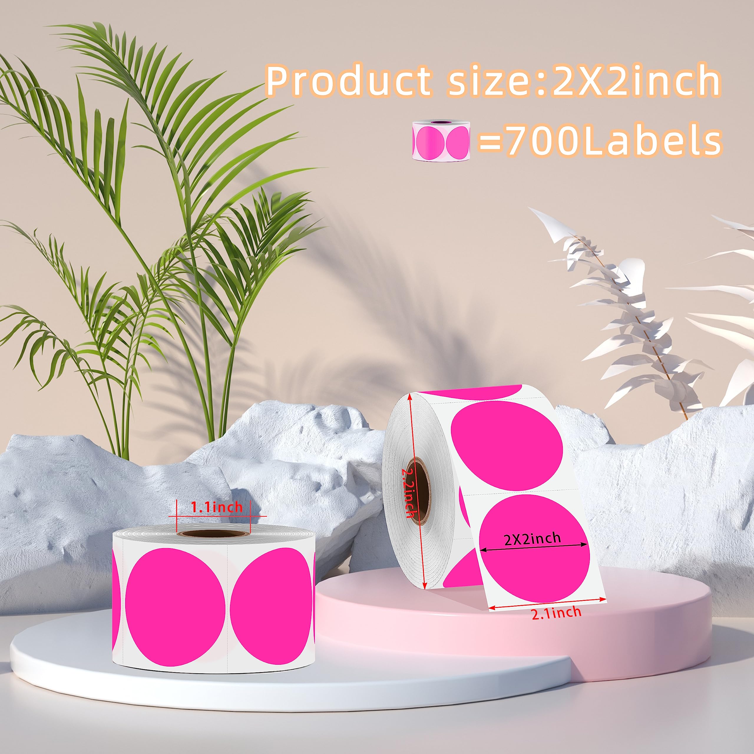 Snapklik.com : PARLAIM 2 Inch Round Thermal Sticker Labels,Self ...