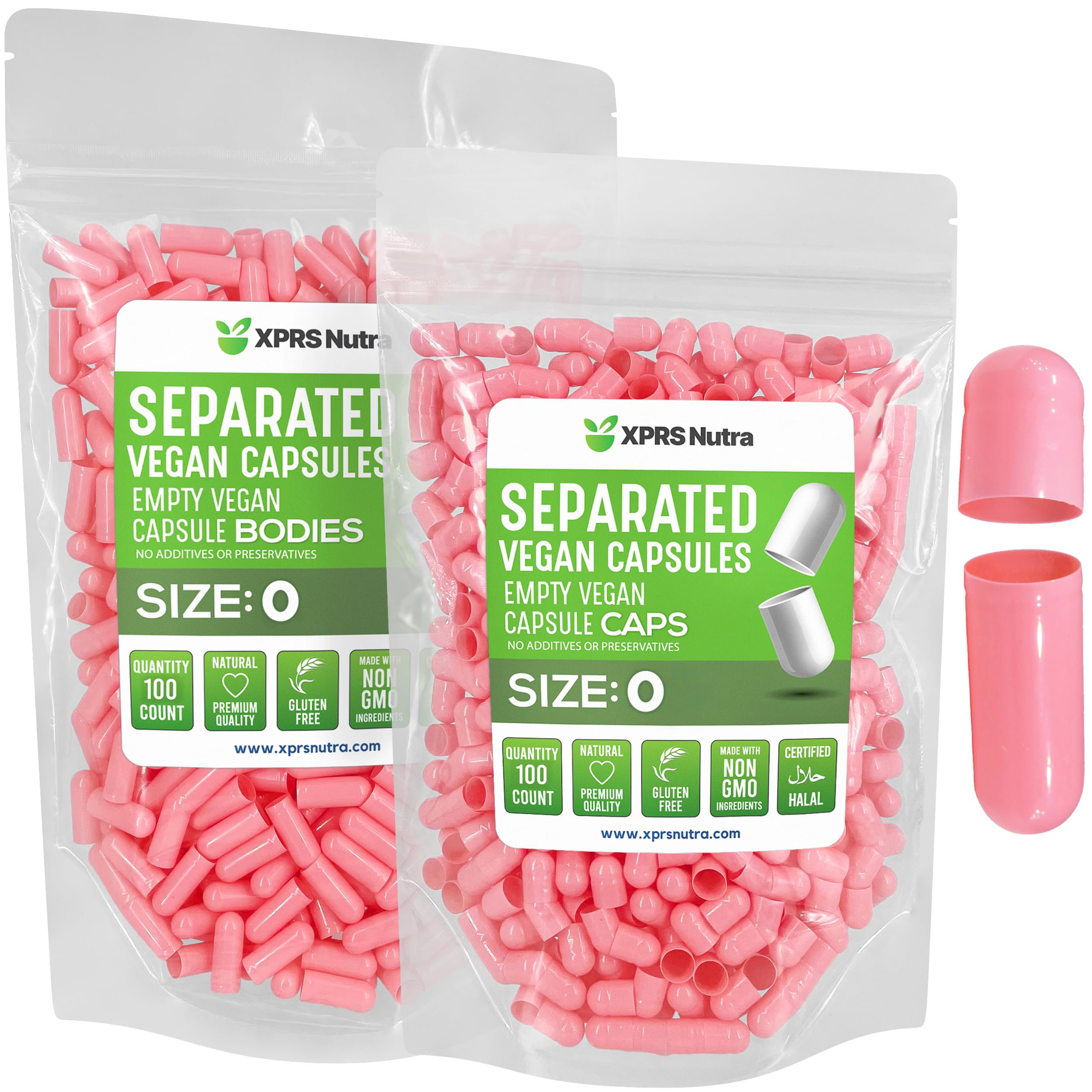 Amazon.com: XPRS Nutra Vegan Size 0 Separated Capsules - 100 Count ...