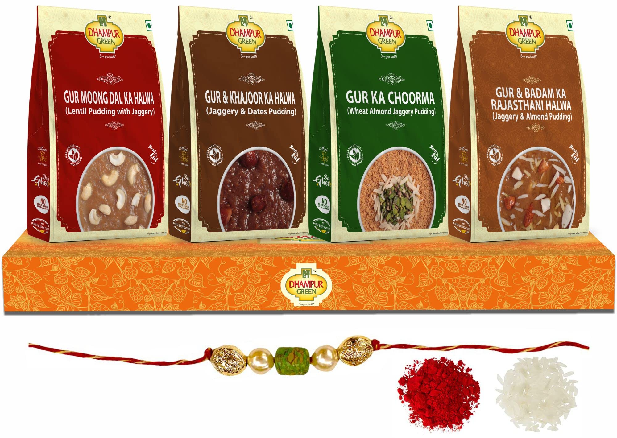 Dhampurgreen Diwali Sweets Mithai Gift Box Gur Moong Dal Halwa ...