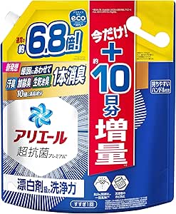 Amazon.co.jp: Ariel Laundry Detergent Liquid Refill 2.76kg Bleach-level ...