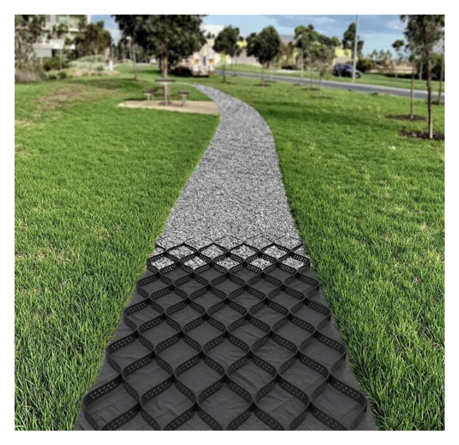 Oupai 2 Inch Thick Geo Grid Ground Grid Gravel Grid | Desertcart Luxembourg