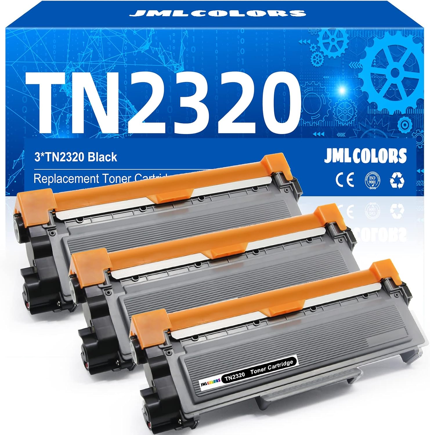 JMLCOLORS TN2320 TN-2320 Toner compatibile per Brother TN 2320 TN-2310 ...